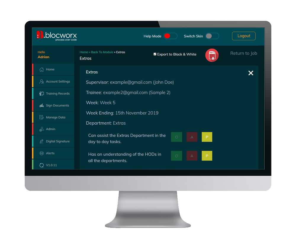 Screen Film Blocworx No Code Software